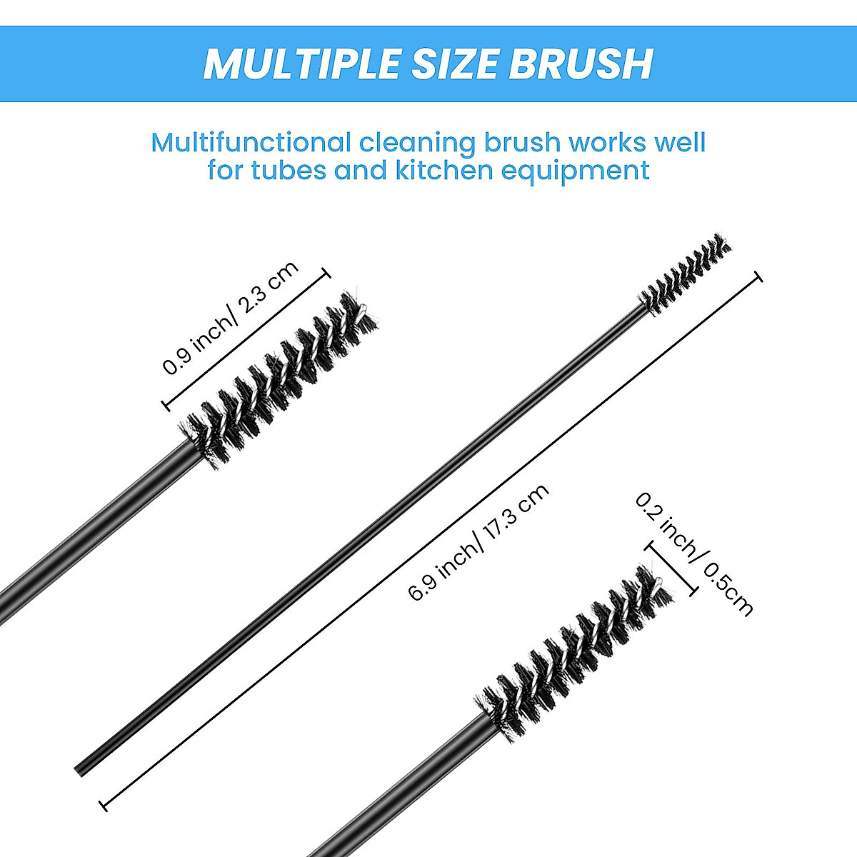 Hummingbird Feeder Cleaning Brush Mini Nylon Brush Set Brush Cleaner for Baby Bottles, Tubes, Jars, Bird Feeder (12 Pieces)