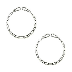 Will's Family Store 20 inch Stainless Steel Barn Chain with Carabiner for Livestock Gate Latch 2 Pack