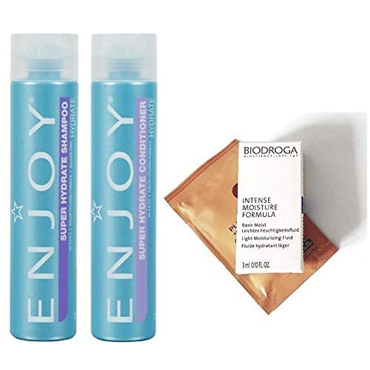 ENJOY Super Hydrate Shampoo & Conditioner DUO 10oz each (2 FREE Hair & Skin Care Samples) Sulfate Free