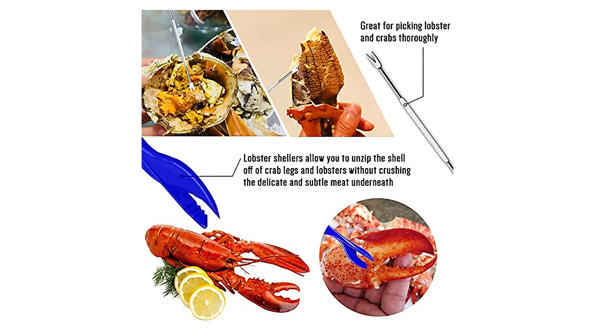 13 Pcs Seafood Tool Set - Crackers, Forks, and Scissors