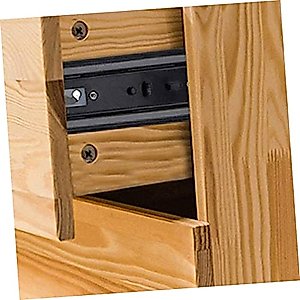 OSALADI Heavy Duty Slide Rails 2 Pairs Keyboard Track Computer Desk Accessories Ball Bearing Silent Keyboard Slide Out Keyboard Drawer Under Desk Slide Black Steel Drawer Guide Slide
