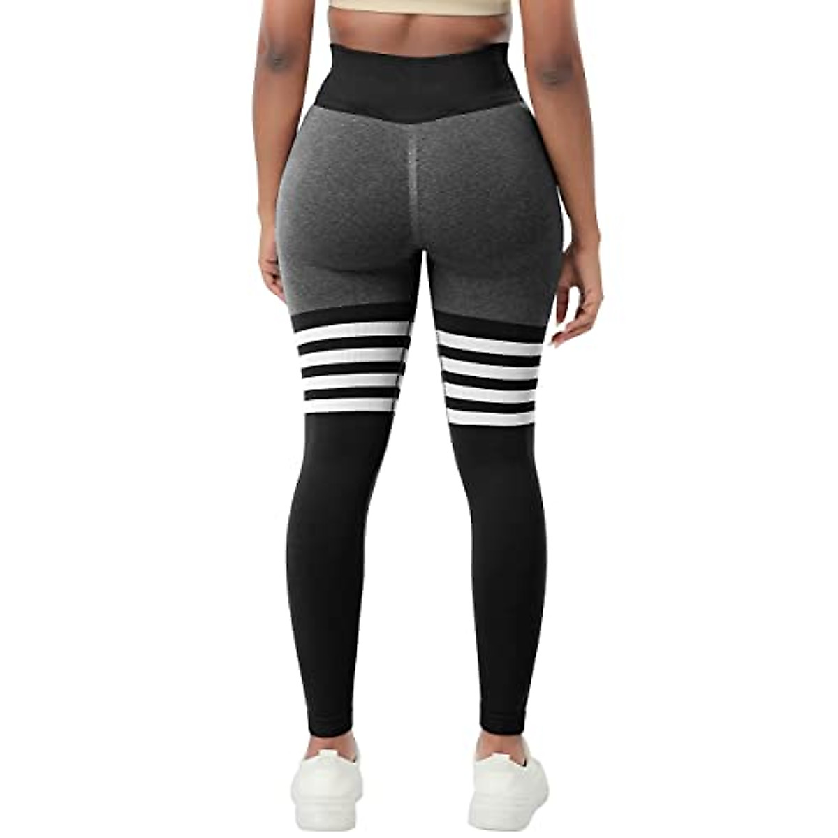 A AGROSTE Cross Butt Lifting Workout Leggings for Women Booty High Waisted Yoga Pants Scrunch Butt Gym Seamless Tight