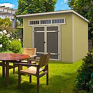 Handy Home Products Olympia 10x7.5 Wood Storage Shed with Floor