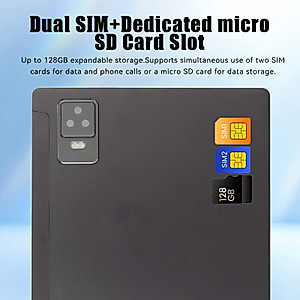 10.1 Inch Tablet for Android 12, 3G Phone Call Tablet with Octa Core CPU, 6GB RAM 256GB ROM, 2.4G 5G WiFi, 8+16MP Camera Gaming Tablet PC (Black)