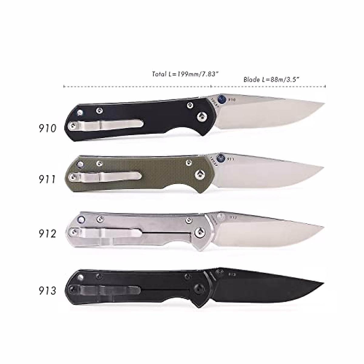 LAND Knives 910 911 912 913 Pocket Folding Knife 12C27 Sandvik Blade Portable Survival Fishing EDC Tool (911)
