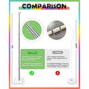 YALLOVE Balloon Column Stand Set of 4, 7 Feet Height Adjustable Balloon Tower Pillar with Reusable Metal Telescopic Design for Birthday, Wedding, Baby Shower, Graduation Party Decoration