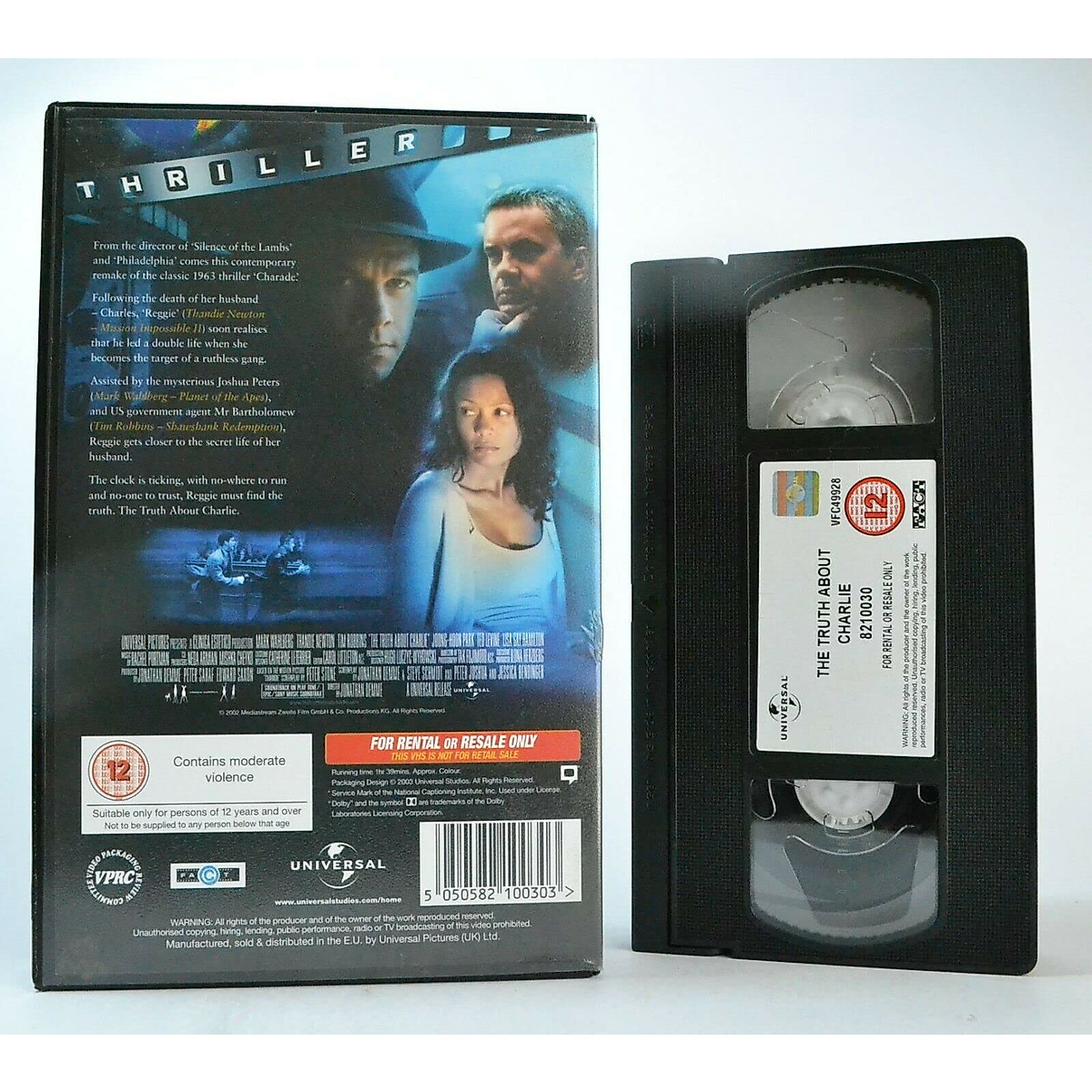 The Truth About Charlie: Film By J.Demme - Thriller - M.Wahlberg/T.Robbins - VHS