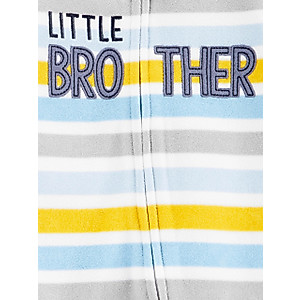 Simple Joys by Carter's Baby Boys' Fleece Footed Sleep and Play, Pack of 2, Light Blue/Yellow, Dogs, 0-3 Months