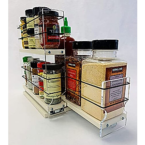Vertical Spice - 23x2x11 DC - Spice Rack and Storage Organizer Drawer - Cabinet Mounted - Size: 5.75" Width x 10.75" Height x 10.6" Depth - Made In USA