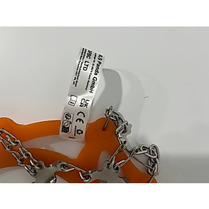 WIN.MAX Crampons for Shoes, Traction Cleats Ice Snow Grips with 19 Stainless Steel Spikes, Shoe Talons Anti - Slip Boots Spikes for Walking, Jogging, Climbing and Hiking (Orange, M)