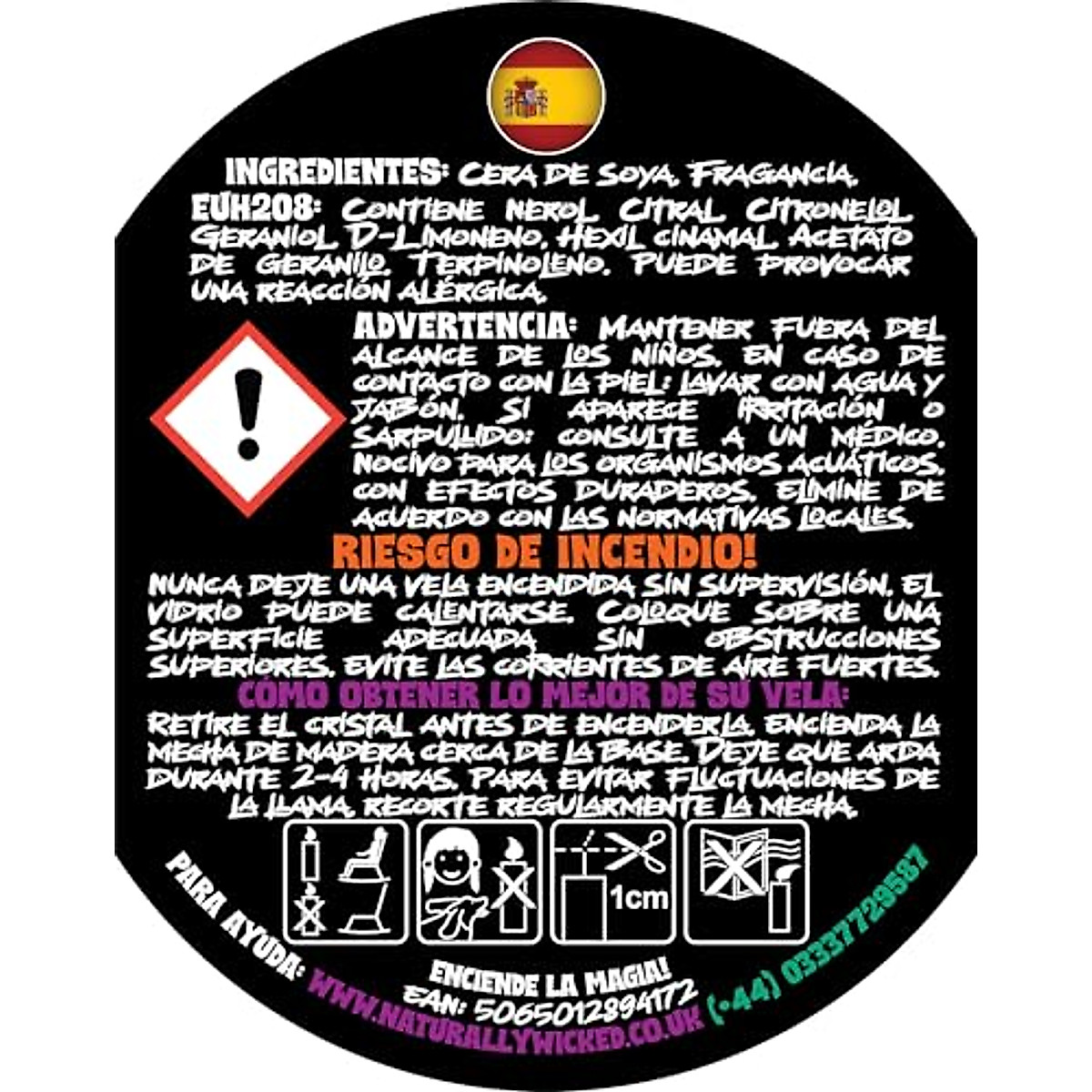 Naturally Wicked Spellbinding Luck Candle with Crystal, Wood Wick & Gift Box