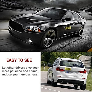 JUSTTOP 3pcs Student Driver Magnet for Car, Please Be Patient Student Driver Magnet, New Drivers Sticker Safety Warning, Magnetic Reflective Rookie Driver Bumper Sticker (Black)