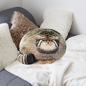 18 in Steppe Cat Pillow, Cat Plush Body Pillow, Cute Stuffed Animals Soft Plushies, Kitten Plush Throw Pillow Doll Big Plush Toys Gift for Girls Boys Girlfriend (Cat)