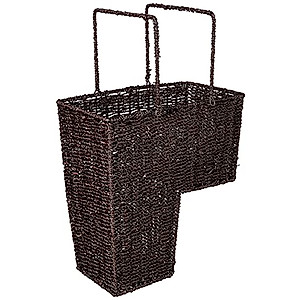 Trademark Innovations 15" Wicker Storage Stair Basket With Handles (Brown)