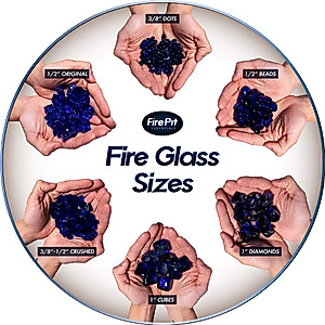 Black Cherry - Crushed Fire Glass Blend for Indoor and Outdoor Fire Pits or Fireplaces | 10 Pounds | 3/8 Inch - 3/4 Inch