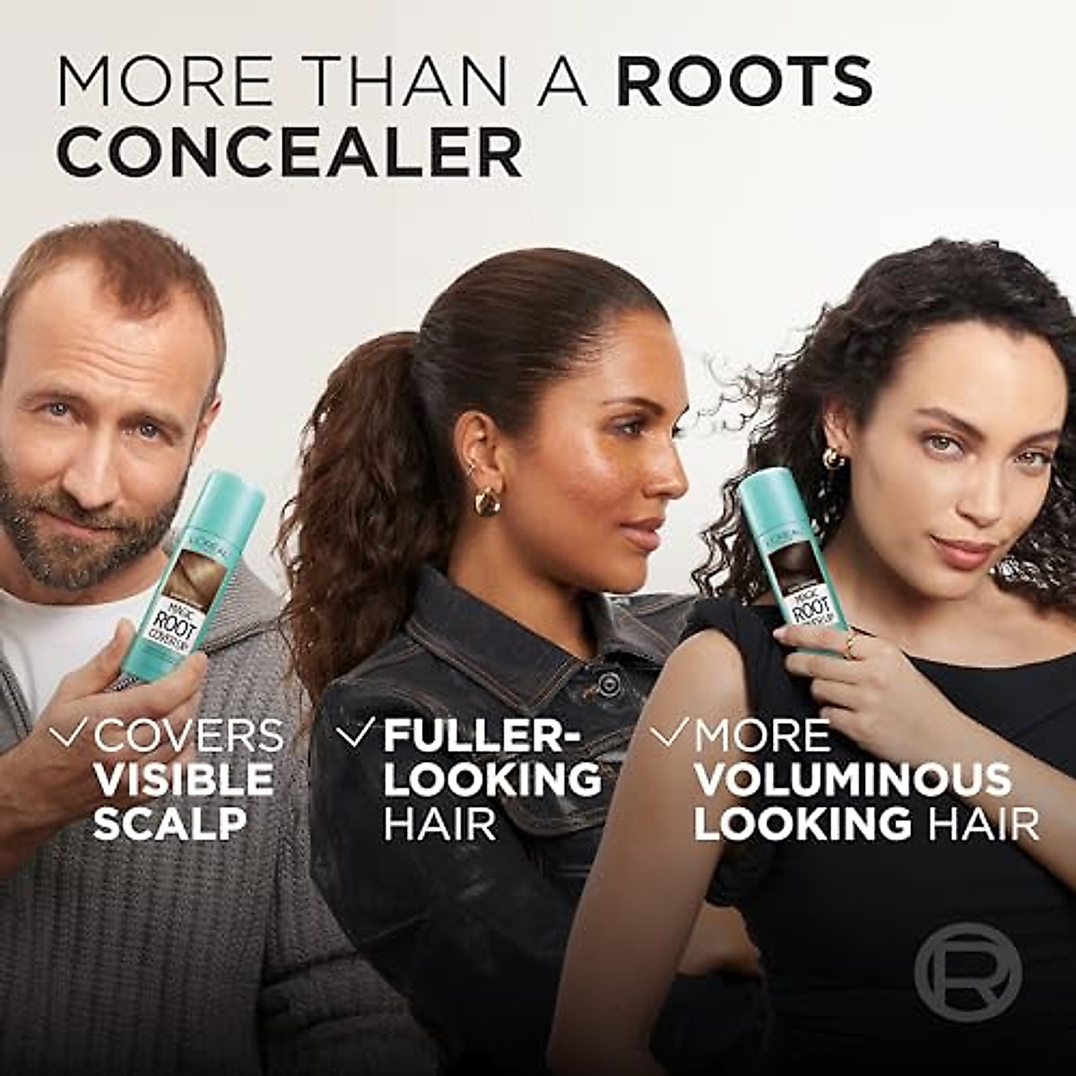 L'Oreal Paris Hair Color Root Cover Up Temporary Gray Concealer Spray, Light Brown, 2 Ounce