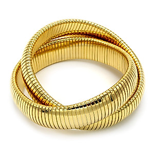 Marshal Metal Fashion Bracelet Omega Chain Polished Stretch Double Cobra Bracelet