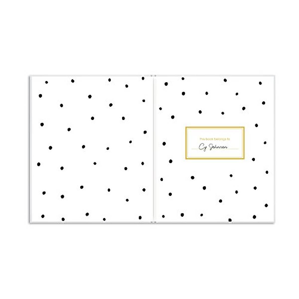 Pearhead First 5 Years Baby Memory Book, Gender-Neutral Baby Keepsake for New and Expecting Parents, Pregnancy And Milestone Journal, 50 Fill In Pages, Black and Gold Polka Dot