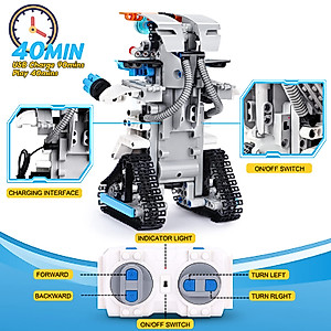 STEM Projects for Kids Ages 8-12, Remote APP Controlled Robot Building Kit Educational Birthday Gifts for Boys Girls-358 Pieces