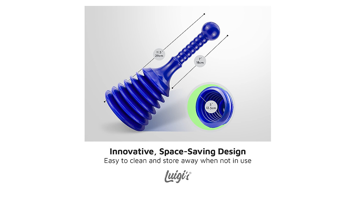 Luigi's Dual-Force Plunger Bundle for Drains and Sinks | Effective ...