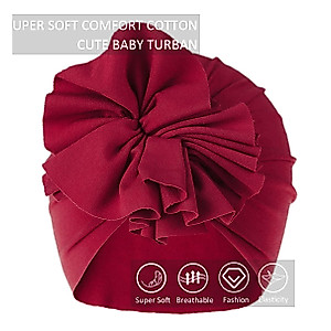 Weradau Baby-Girls Turban,Baby Girl Hat,Turban Hats for Infant Toddlers Girls, Baby Turban Hats with Bow Cap