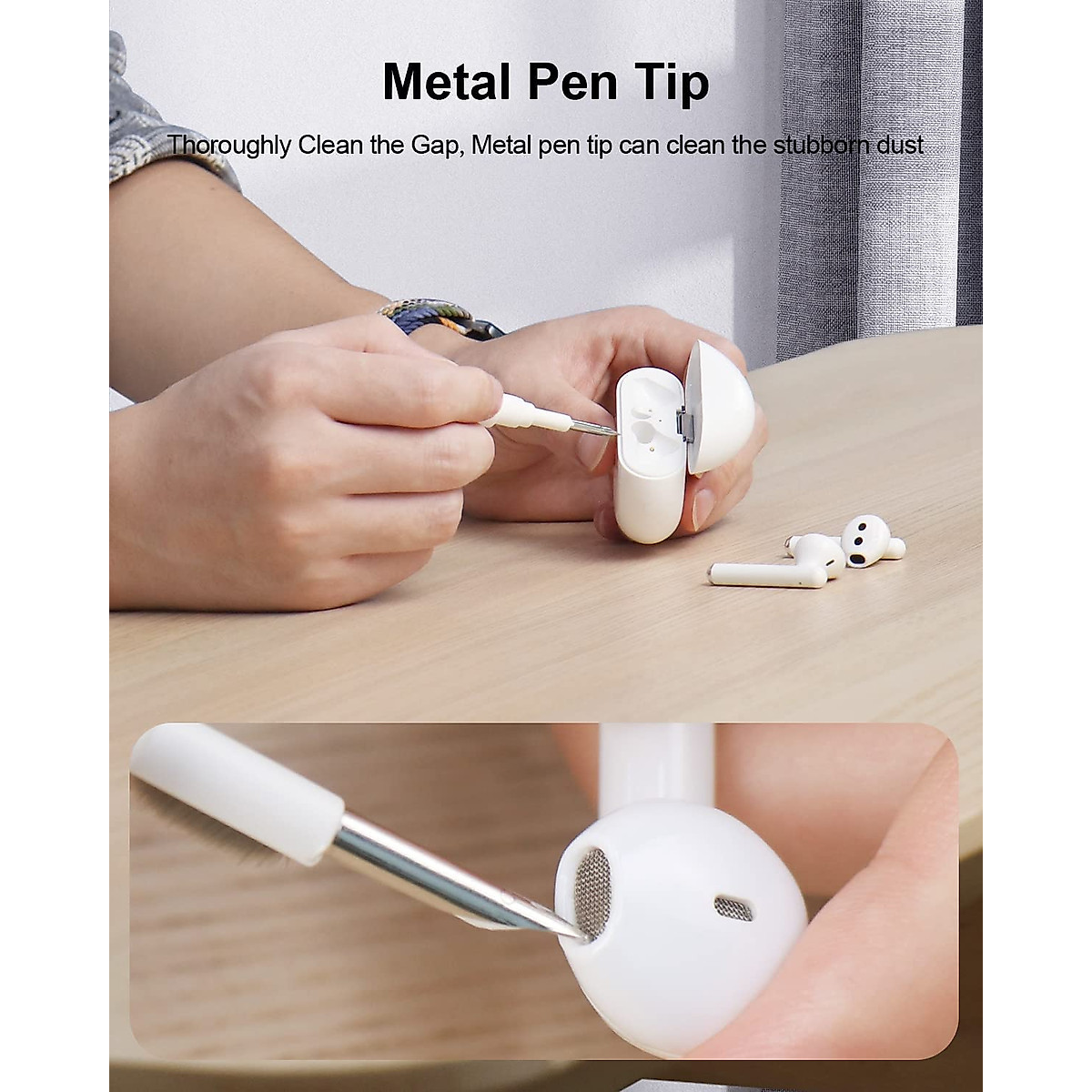 Portable Cleaning Pen Kit Tool Brush for Bluetooth Earbuds Headphone Earphone AirPod 3 in 1 Cleaner