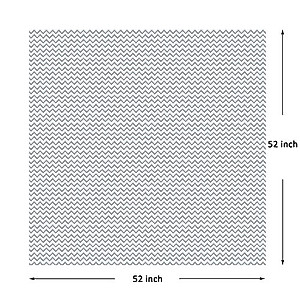 Youngever 53 inch x 53 inch Splat Mat for Under High Chair, Washable Highchair Splat Floor Mat, Splash Mess Mat, Food Catcher Art Craft Leak Proof Mat (Grey Wave)