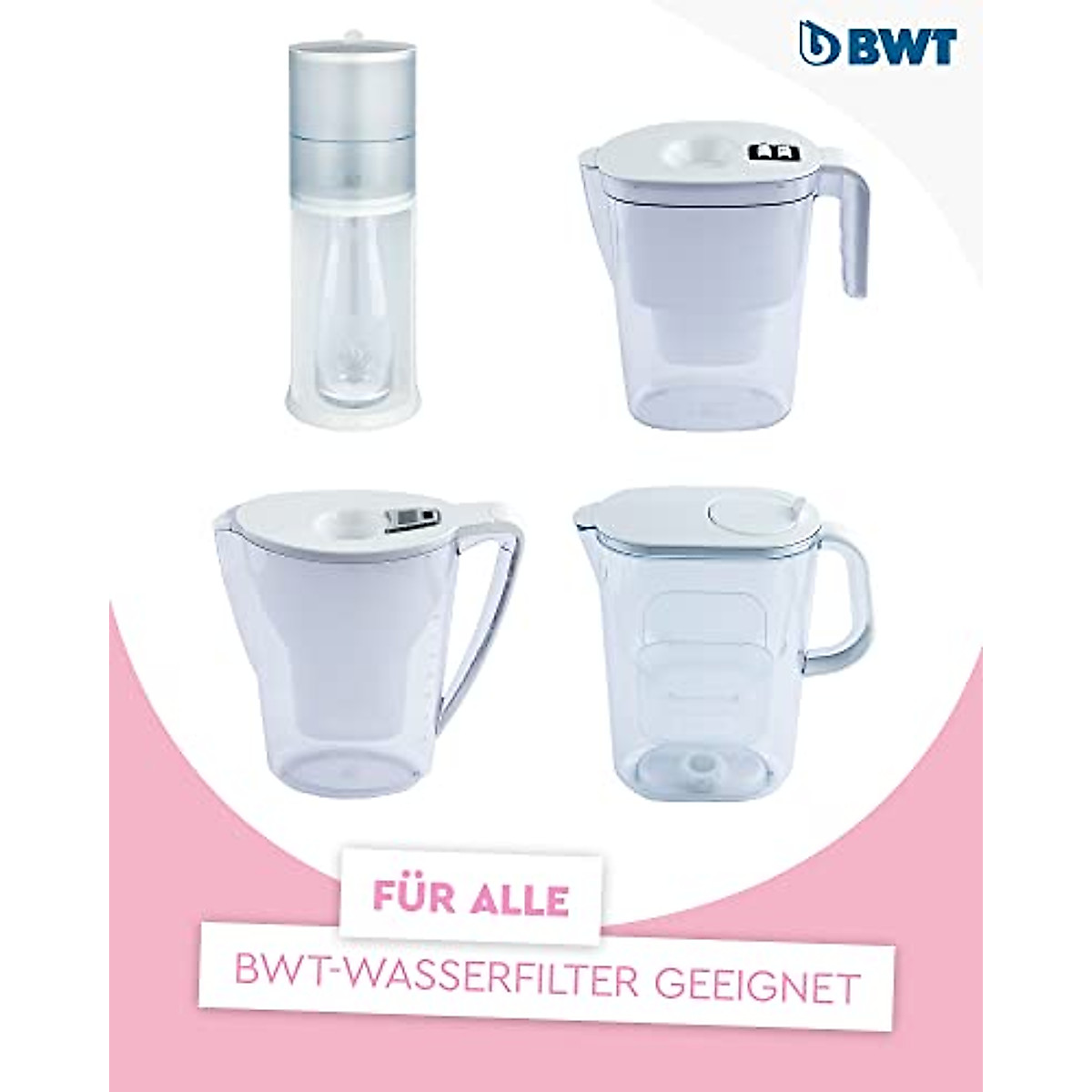 BWT Magnesium Gourmet L0814334 Cartridges Water Filter (Pack of 3 + 1)