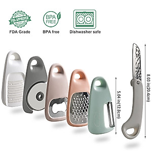 Kitchen Gadgets Set 6 Pieces, Space Saving Cooking Tools for Small Kitchen, Stackable Kitchen Accessories for RV Camping Glamping Travel Trailer Motorhome, RV Gadgets Gifts for RV Owners