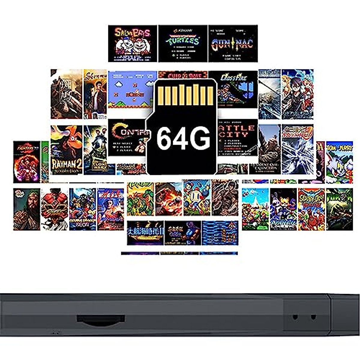 Nostalgia Stick Game - Wireless Retro Stick Game Console, Dual 2.4G Wireless Controllers Built-in 10000+ Games,Plug & Play Video Game Stick,4K HDMI Output (M8 64g)