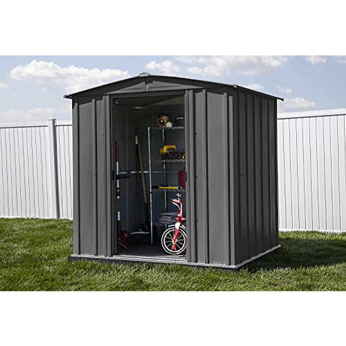 Arrow Shed Classic 6' x 5' Outdoor Padlockable Steel Storage Shed Building