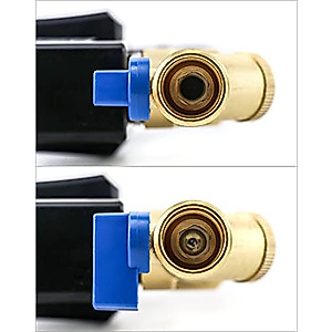 QWORK Automatic Gas Tank Valve with US Plug - Suitable for Gas Tanks, Drip Legs, and Compressed Air System Components - AC 110V Power Supply - 1/2" Valve Size Electronic Drain Valve