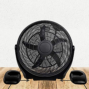 Simple Deluxe 20 Inch 3-Speed Plastic Floor Fans Oscillating Quiet for Home Commercial, Residential, and Greenhouse Use, Outdoor/Indoor, Black (HIFANXFLOOR20PLATICEXPV1)