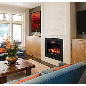 ClassicFlame 23II042FGL 3D Infrared Quartz Fireplace Insert with Safer Plug and Sensor, 23"