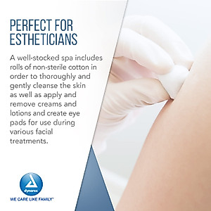 Dynarex Cotton Roll – Non-Sterile, Soft and Absorbent Cotton in an Easy to Tear & Use Roll, 1-pound, 12” x 56", White, 1 - Dynarex Cotton Roll