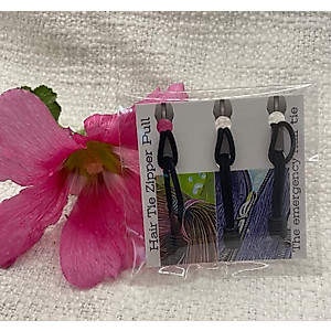 Hair Tie Zipper Pull (black)