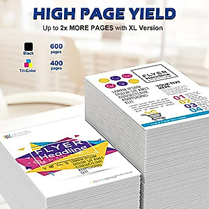 DOUBLE D Remanufactured Ink Cartridge Replacement for HP 67 67XL for Envy 6000 6055 6055e 6455e 6458 6475 DeskJet 2700 2732 2755 2755e 4100 4152e 4155 4155e 4158 Printer (1 Black 1 Tri-Color)