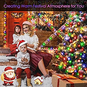 YILINM Christmas Lights Outdoor 1000 LED 405FT Green Wire Waterproof Christmas Tree Lights with Remote & Timer 8 Modes for Xmas Tree House Garden Yard Party Decorations(Multicolor)