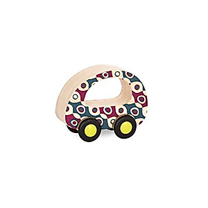 B. toys- 6 Little Wooden Toy Cars- Free Wheee-Lees- Vehicles- Colorful Car Play Set for Toddlers, Kids- 1 Year +