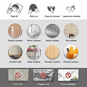 Blue Towel Shelf Wall Stickers, sacinora Cosmetic Brush Organizer DIY Wall Decals Removable Vinyl Peel and Stick for Boys Man Bathroom Restroom Toilet Art Home Decoration