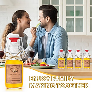 Xzunk 20Pcs 4 oz Swing Top Glass Bottles for Vanilla Extract Homemade, Flip Top Glass Bottles with Airtight Lid for Gift Glass Food Storage Canister for Hot Sauce Beans