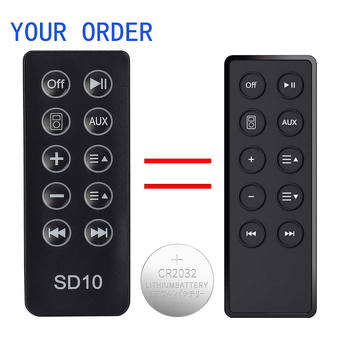 New Replaced Remote Control Compatible with Bose SoundDock 10 AM316536 AM314136 Sounddock Series 2 3 II III Bluetooth Digital Music System Controller with Battery