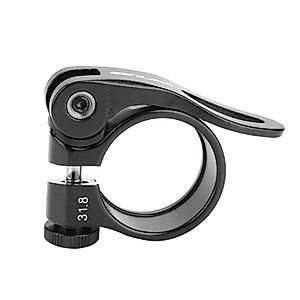 Yosoo Health Gear Seatpost Clamp, Quick Release Bike Seat Clamp, Bike Seat Post Locking Clamp, 31.8mm Aluminium Alloy Locking Clamp, Mountain Bike Seat Clamp(Black)