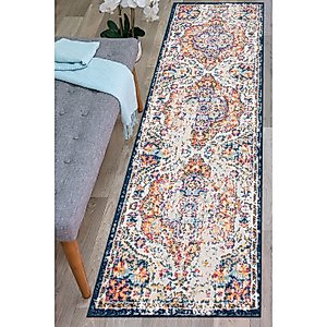 Rugshop Vintage Distressed Bohemian Runner Rug 2' x 7' Multi
