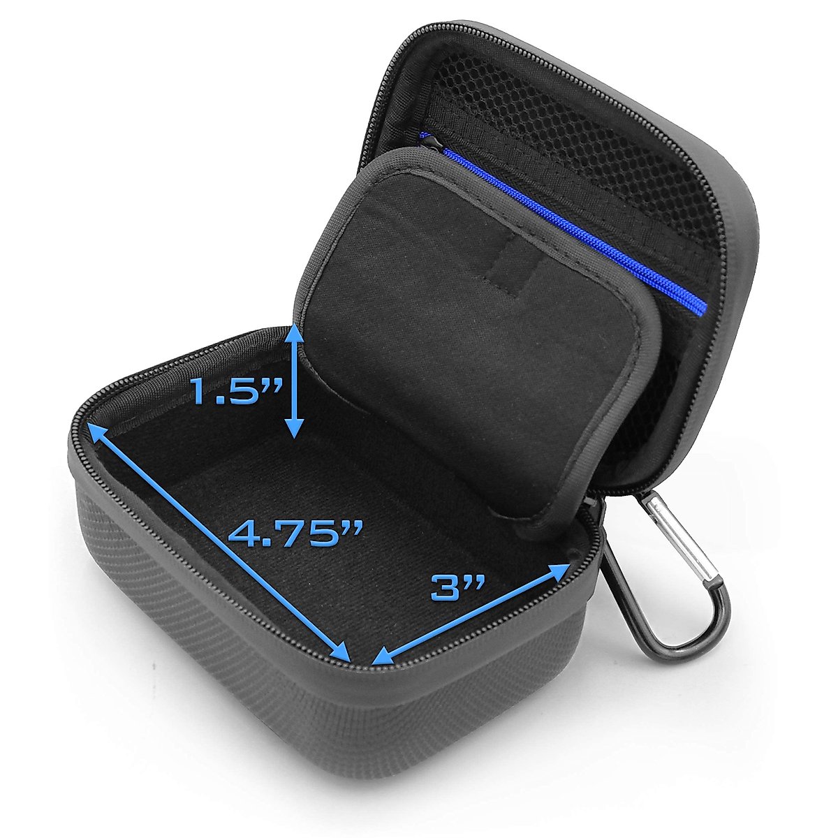 CASEMATIX Retro Handheld Game Console Case Compatible with HigoKids QS4 Portable Retro Video Game Player, Mademax RS-1 Gaming Console, E-MODS Arcade Pocket Player and More Up to 4.75", Black Case Only