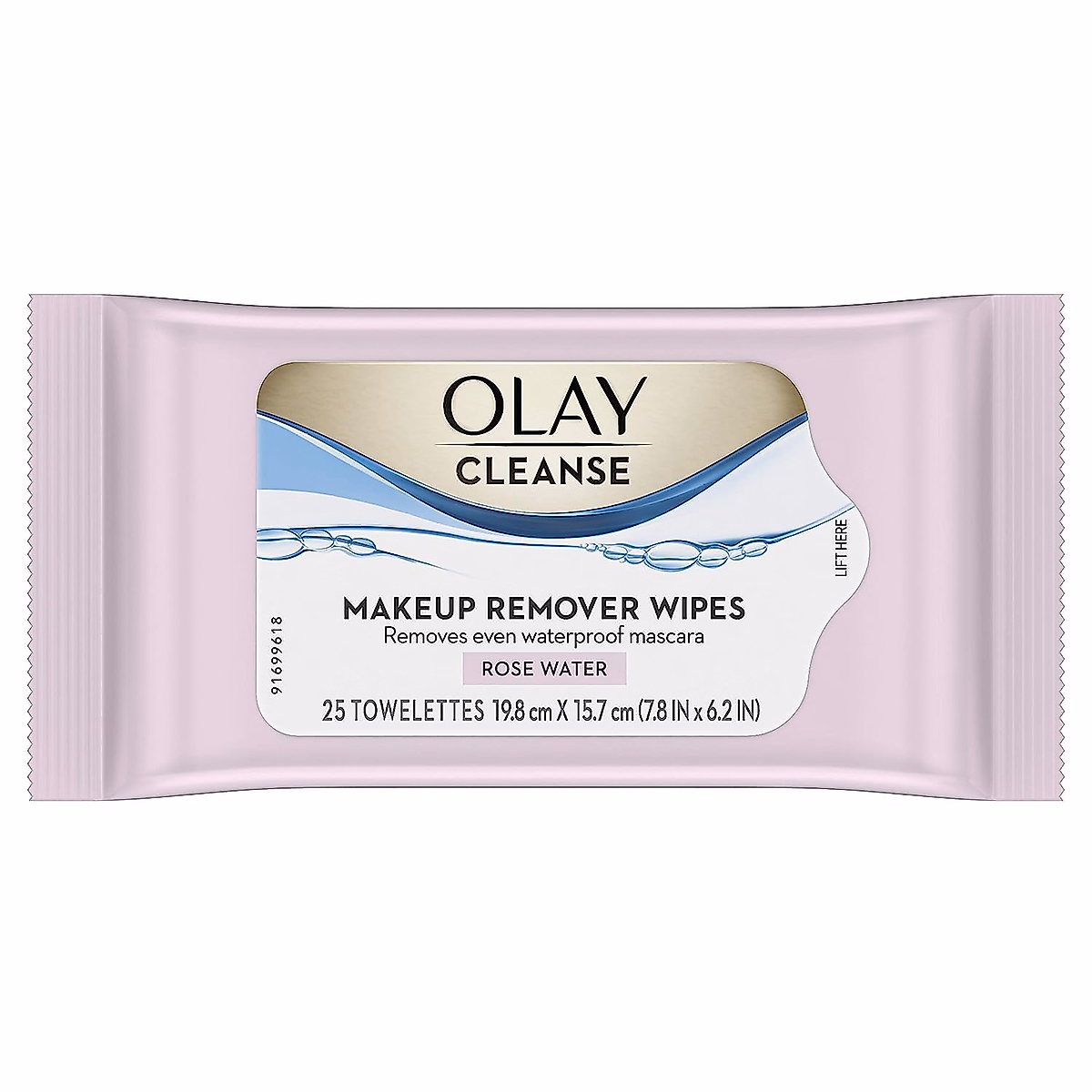 Olay Cleanse Makeup Remover, Rose Water, 25 Wipes