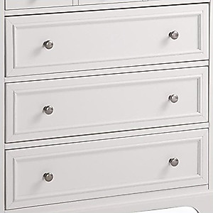 Home Styles Naples White Finish Four Drawer Chest including Top Drawer Felt Lined for Jewelry