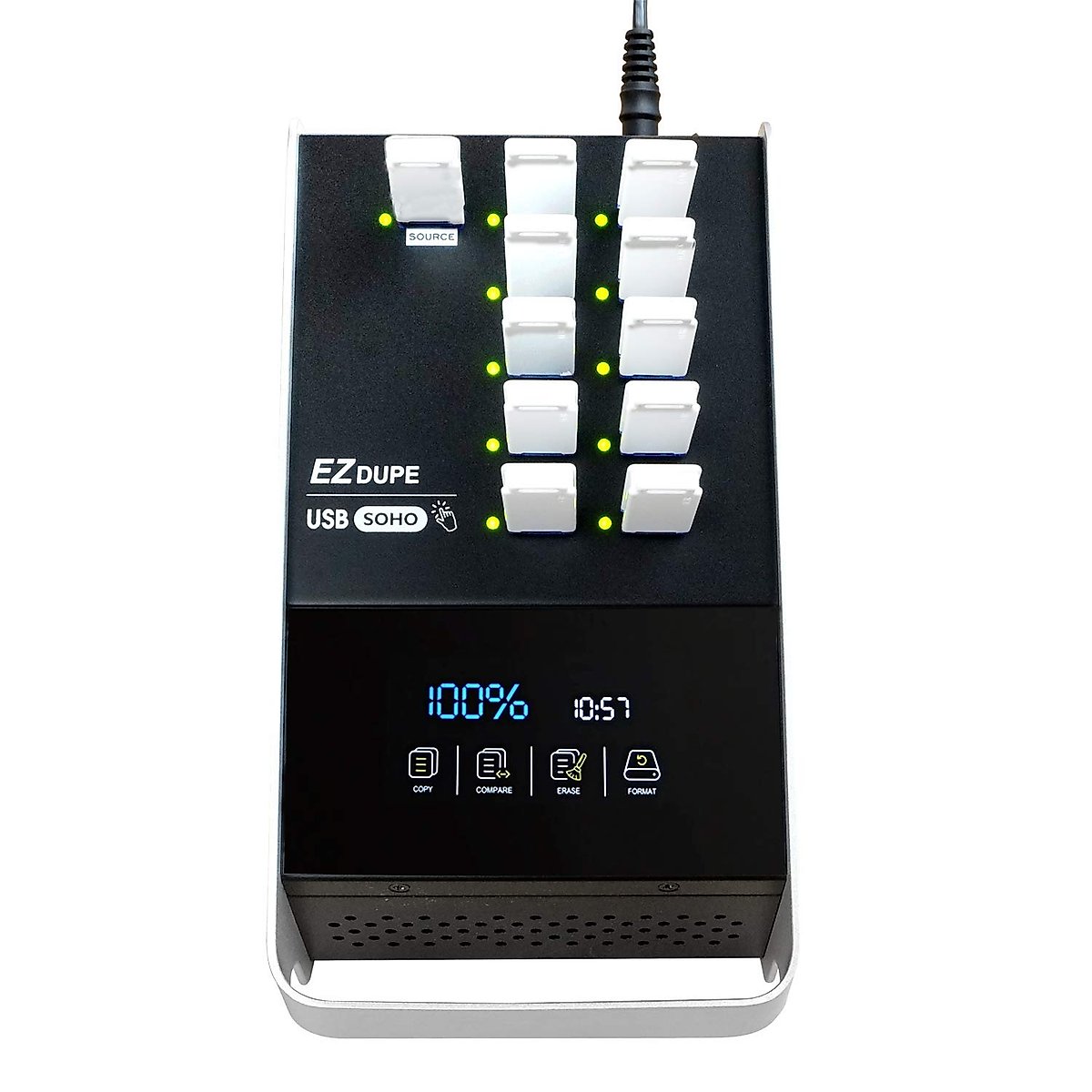 Acumen Disc EZ Dupe 1 to 10 USB Duplicator with Touch Screen - Multiple Flash Drive Mass Storage Memory Card Copier (SOHO Series) DM-FU0-11V10TP