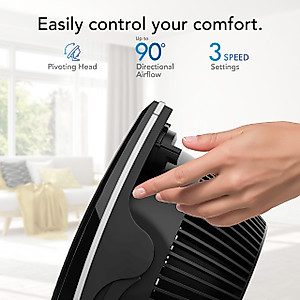 Vornado 573T Whole Room Air Ciruclator Fan with Pivoting Head, Black