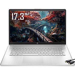 HP 2023 Flagship Newest 17.3" HD+ Business Laptop, Intel 4-Core i3-1125G4(> i5-1035G7), 32GB RAM, 1TB SSD, Lightweight, Fast Charge, Bluetooth, WiFi, Numeric Keypad, Webcam, W/HDMI, Win 11 S, Silver